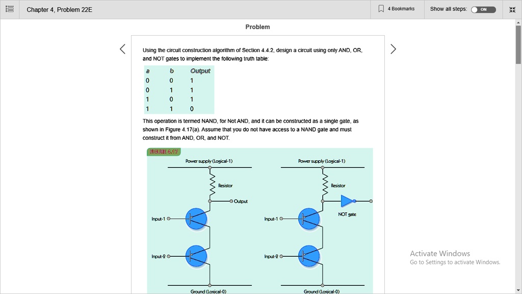 SOLVED: Text: Construction of NAND and AND gate a) two-transistor NAND gate b) three-transistor ...