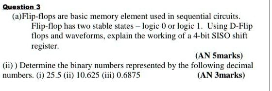 SOLVED: Flip-flops are basic memory elements used in sequential ... SOLVED: Flip-flops are basic memory elements used in sequential ...