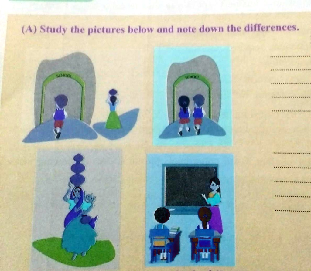 SOLVED: 'study the pictures below and note down the differences Study (he pictures below and ...