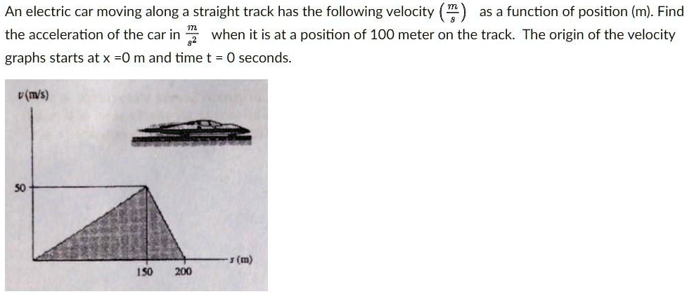 an electric car moving along a straight track has the following ...