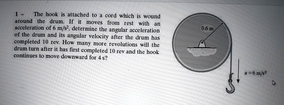 The hook is attached to a cord which is wound around the drum. If it ...