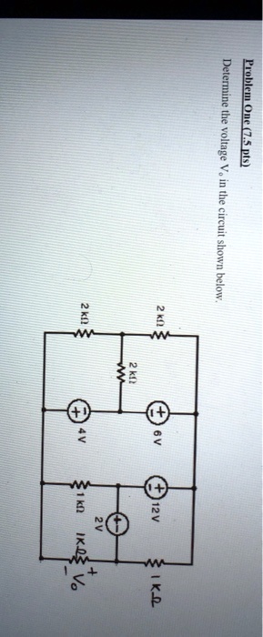 Problem One (7.5 pts): Determine the voltage V in the circuit shown below. 2k 2k 12V 31k2