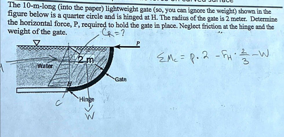 the 10 m long into the paper lightweight gate so you can ignore the ...