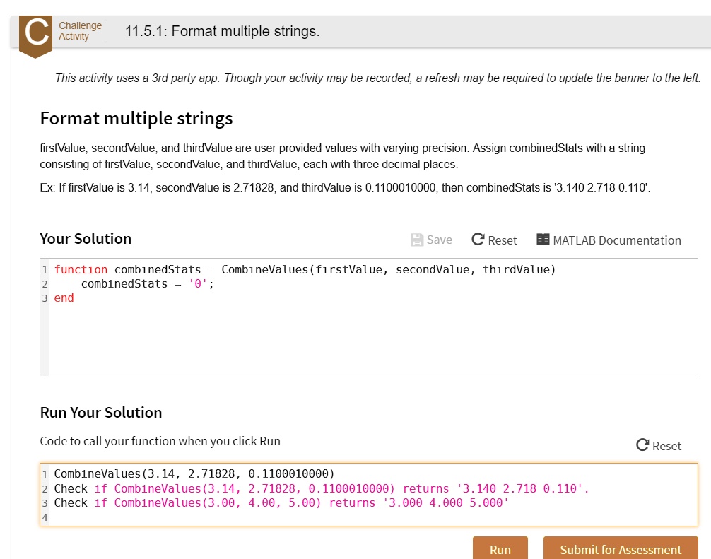 Challenge Activity 1151 Format Multiple Strings This Activity Uses