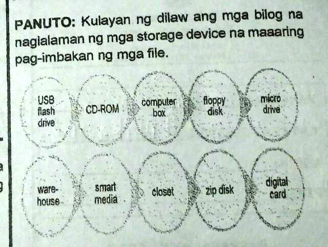 SOLVED: Ano ano ang mga storage device na maaaring pag-imbakan ng mga ...