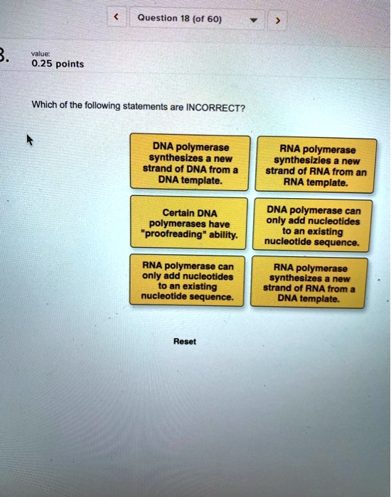 SOLVED:Question 18 (of 60) value 0.25 points Which of the following ...