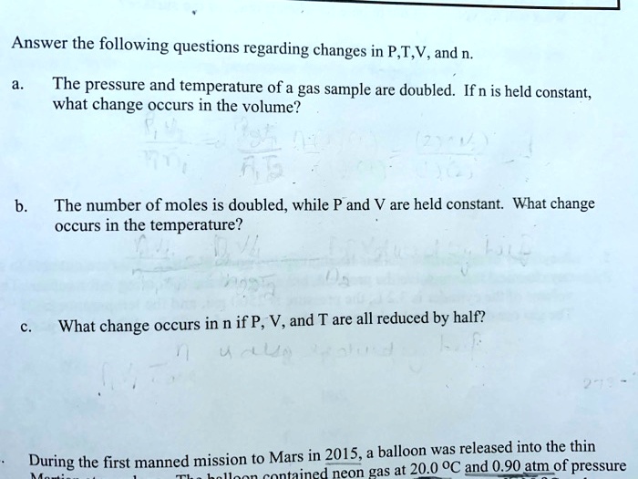answer the following questions regarding changes in ptv and n the ...