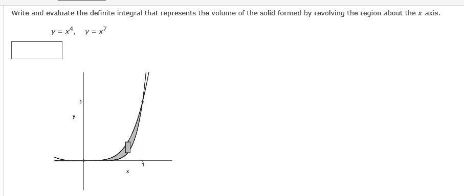 SOLVED: Write and evaluate the definite integral that represents the ...