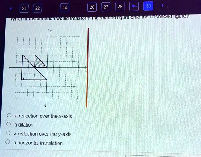 SOLVED: a reflection over the X-axis dilation reflection over the y ...
