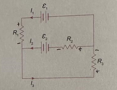 The figure below shows a circuit with ε1 = 9 V, R1 = 1Ω, R2 = 3Ω, R3 ...