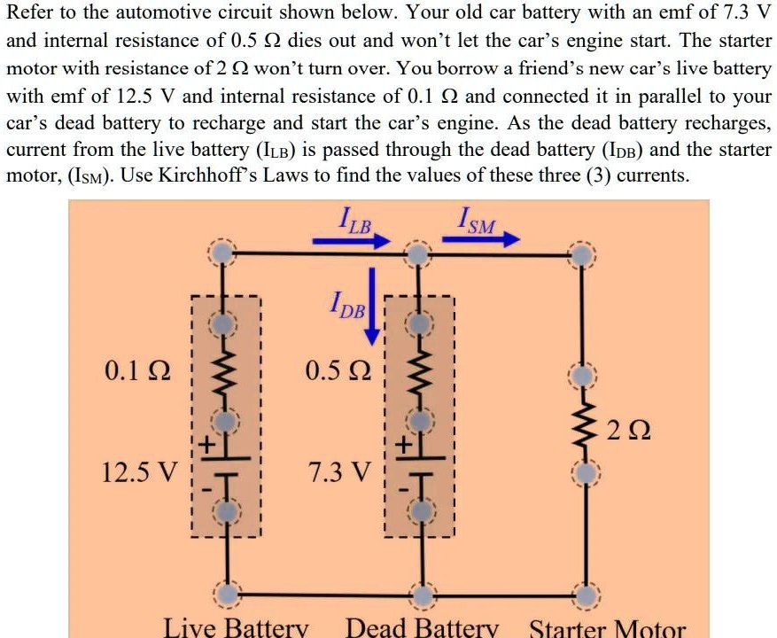 refer to the automotive circuit shown below your old car battery with ...