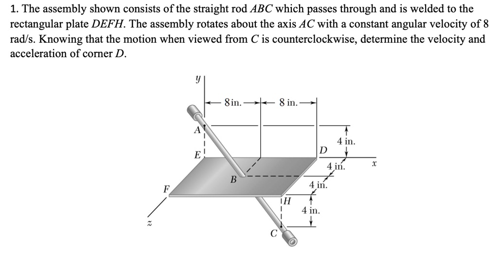 The assembly shown consists of the straight rod ABC, which passes ...