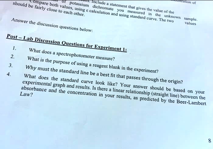 SOLVED: ' What does a spectrophotometer measure? What is the purpose of ...