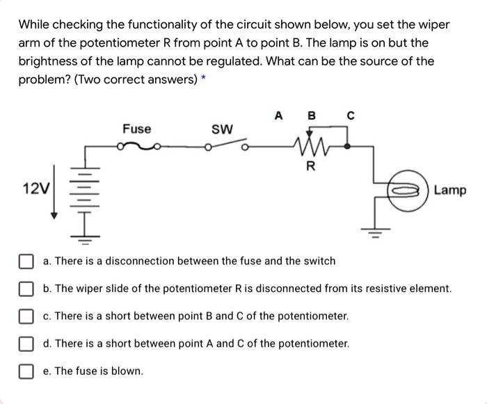 SOLVED: What are the sources of problem in the circuit below? While checking the functionality ...