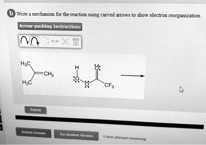 SOLVED:Write mechanism for the reaction using curved arTows to show electron reorganization ...