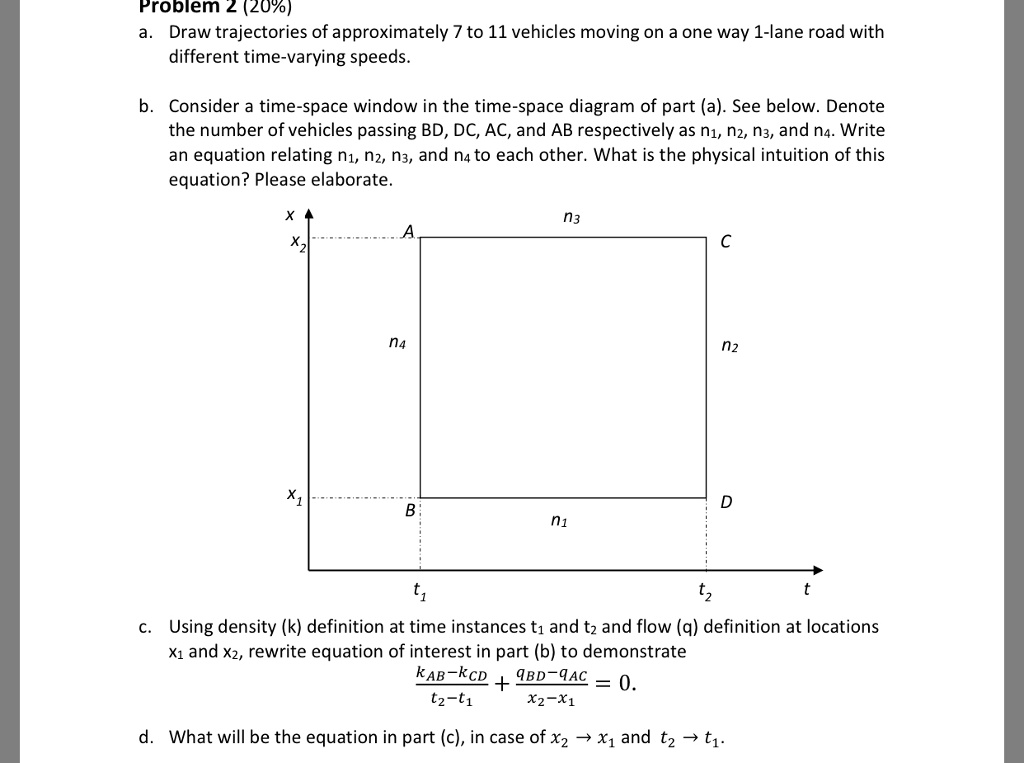 Problem 2 (20%) a. Draw trajectories of approximately 7 to 11 vehicles ...