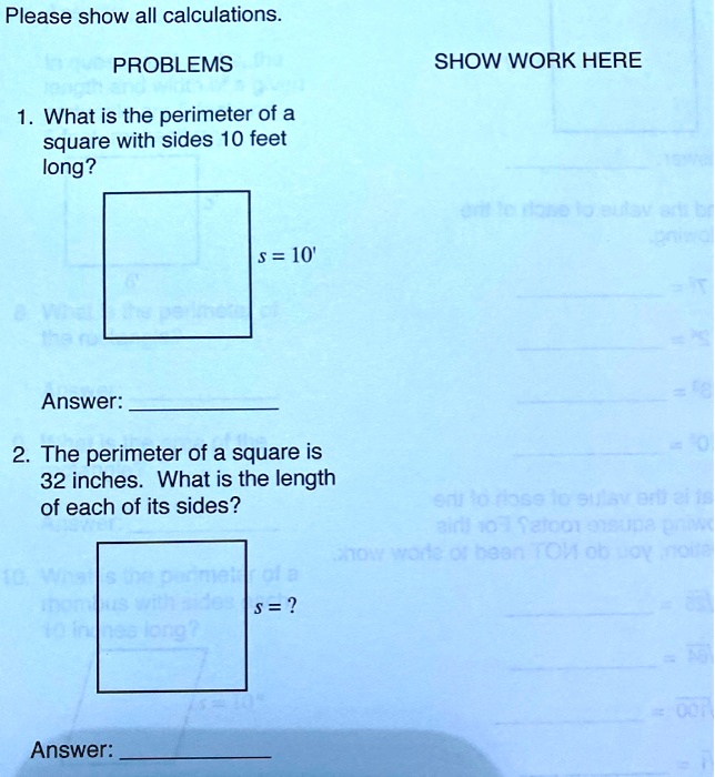 SOLVED: Please show all calculations: PROBLEMS SHOW WORK HERE What is ... SOLVED: Please show all calculations: PROBLEMS SHOW WORK HERE What is ...
