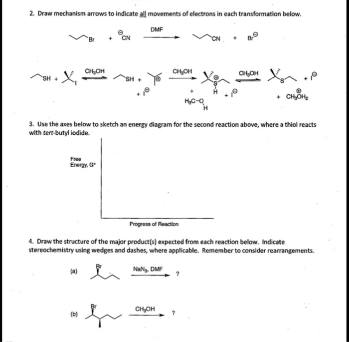 SOLVED: Draw mechanism arrows to indicate all movements of electrons in ...