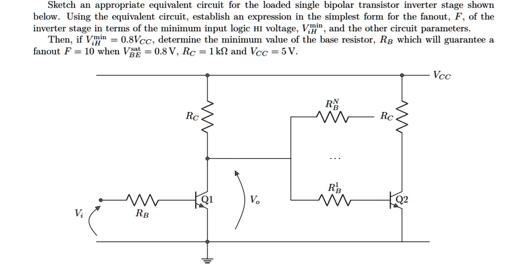 Sketch an appropriate equivalent circuit for the loaded single bipolar ...
