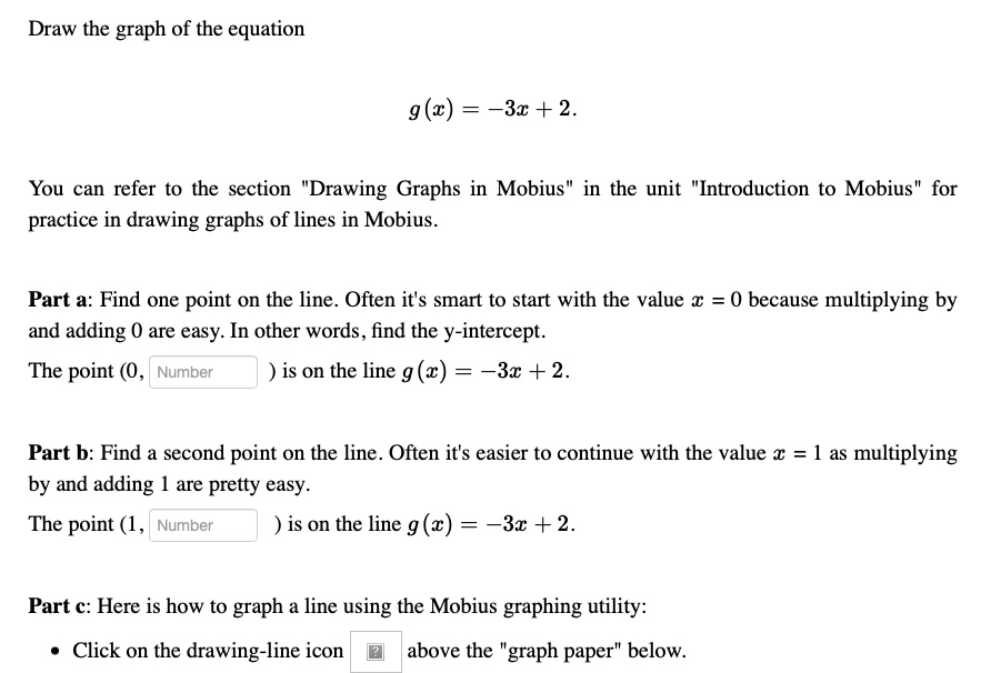 SOLVED: 'Draw the graph of the equation = -3 + 2. You can refer to the ...