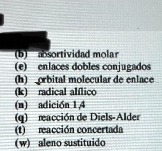 absortividad molar enlaces dobles conjugados rbital molecular de enlace ...