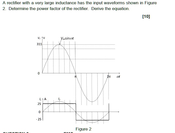 [GET ANSWER] A rectifier with a very large inductance has the input ...