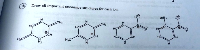SOLVED: Draw all important resonance structures for each ion. CH3- CH2- H3C+ H3C