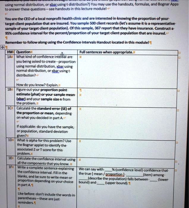 SOLVED: Using normal distribution, or xbar using t distribution?) You ...