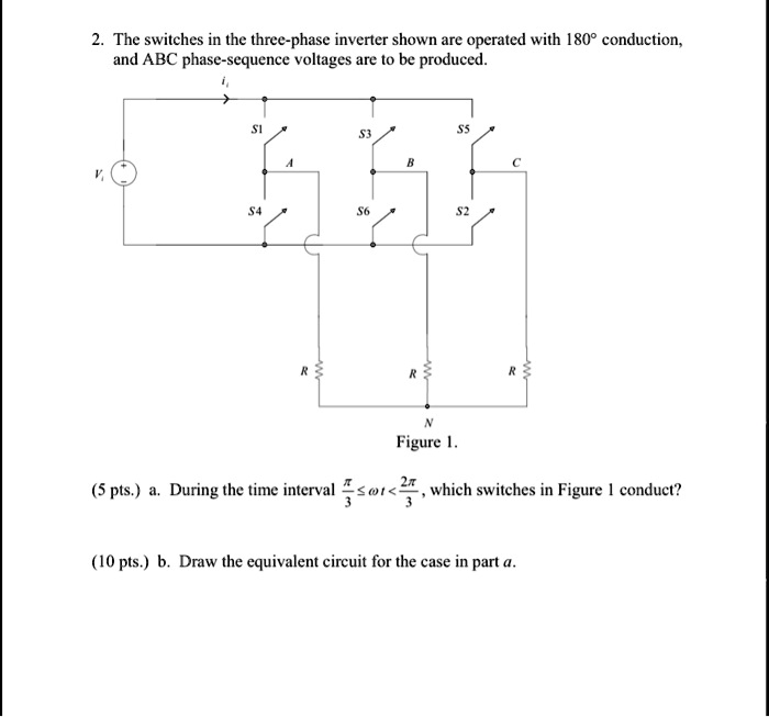 2. The switches in the three-phase inverter shown are operated with 180 ...