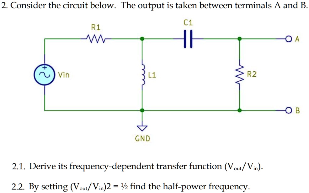 VIDEO solution: Consider the circuit below. The output is taken between terminals A and B. C1 H1 ...