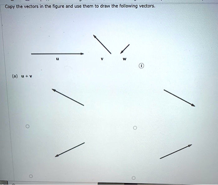 SOLVED: Copy the vectors in the figure and use them to draw the ...