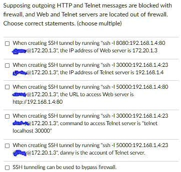SOLVED: Supposing outgoing HTTP and Telnet messages are blocked with a ...