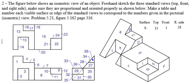 graphics design 2 the figure below shows an isometric view of an ...
