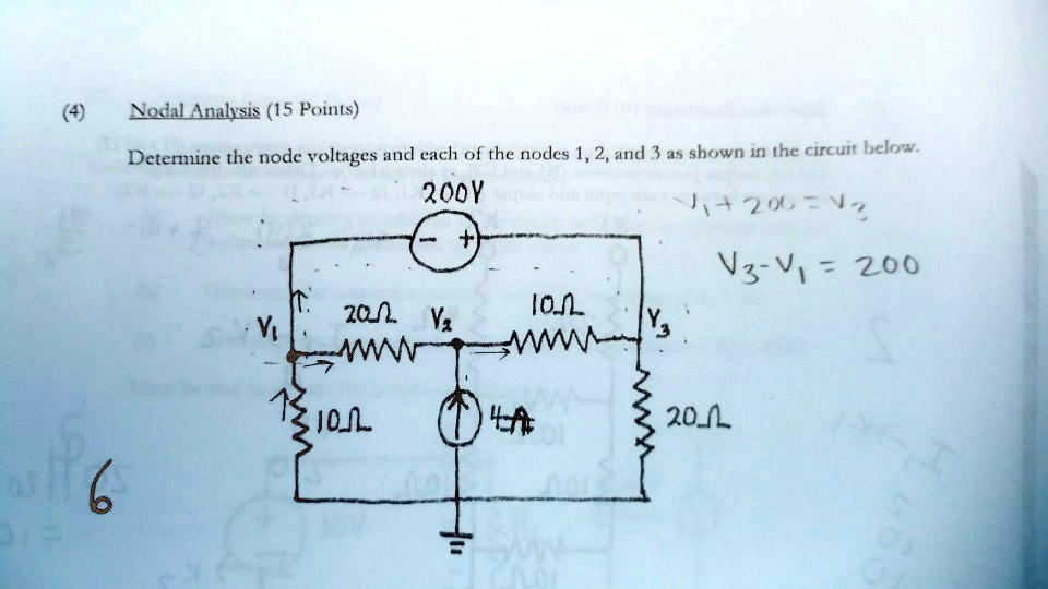 SOLVED: Determine the node voltages at each of the nodes 1, 2, and 3 as shown in the circuit ...