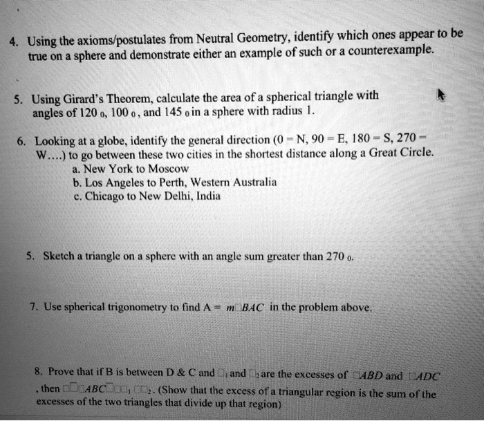 using the axioms postulates from neutral geometry identify which ones ...