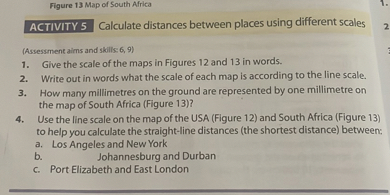 Maps South Africa Distances Calculator