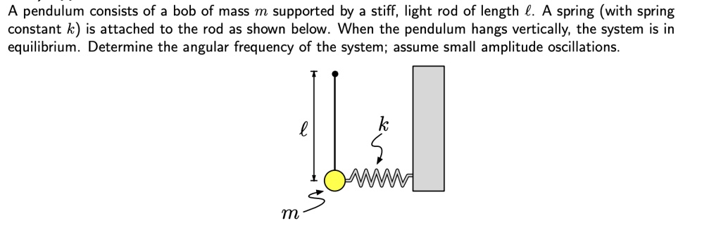 pendulum consists of a bob of mass m supported by a stiff light rod of ...