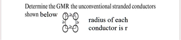 SOLVED: Determine the GMR the unconventional stranded conductors shown ...