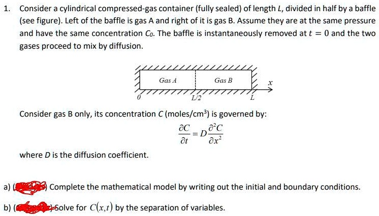 SOLVED: Consider a cylindrical compressed-gas container (fully sealed ...