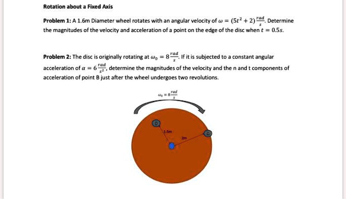 Rotation about a Fixed Axis Problem 1: A 1.6m Diameter wheel rotates ...