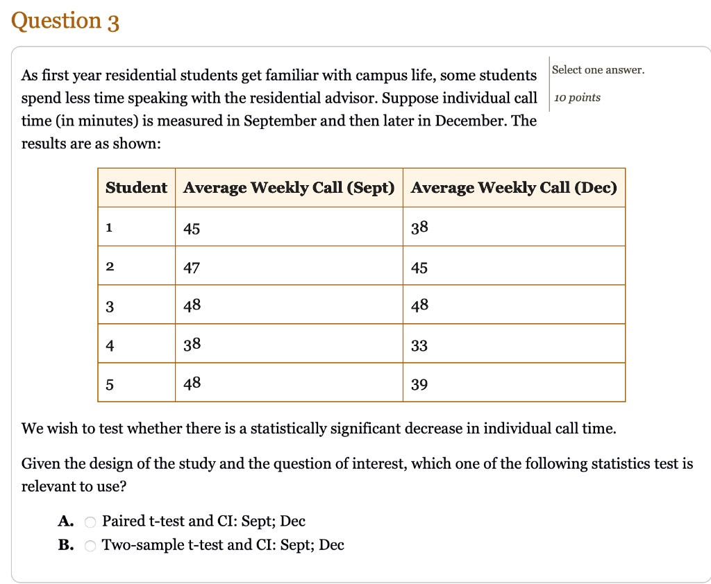 [GET ANSWER] Question 3 As first year residential students get familiar ...