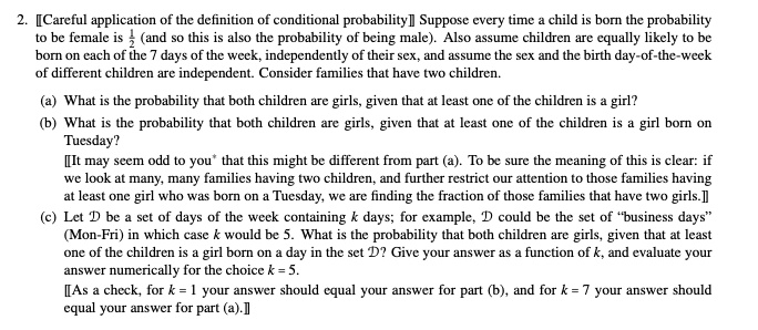 SOLVED: 2b and c with some explanations would be appreciated 2 ...