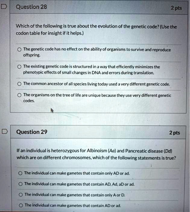 SOLVED: Question 28 2pts Which of the following is true about the ...