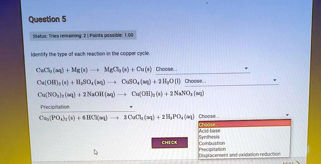 SOLVED:Question 5 Status: Tries remaining: 2 | Points possible: 1.00 Identify the type of each ...