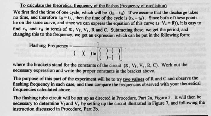 SOLVED: Please help derive the flash frequency in the picture! Thanks ...