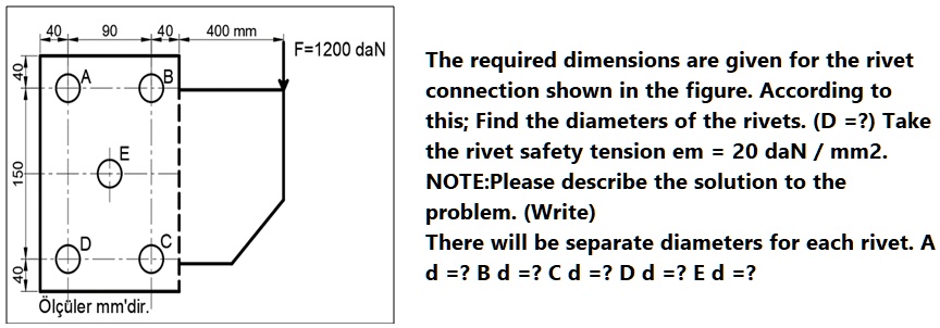 SOLVED: The required dimensions are given for the rivet connection shown in the figure ...
