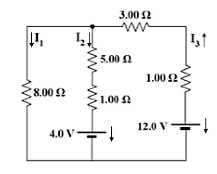 SOLVED: Find out the current in each branch of the circuit. Use Kirchhoff's Laws. 3.00 Î© I 5. ...