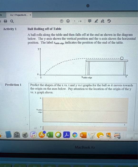 proacual activity ball rolling off of table a ball rolls along the ...