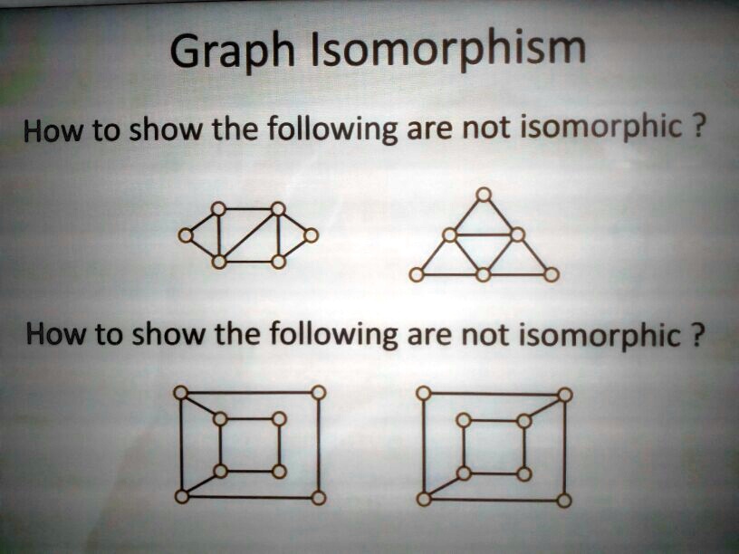 Graph Isomorphism How to show the following are not isomorphic ? How to ...