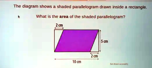 SOLVED: The diagram shows shaded parallelogram drawn inside rectangle ...